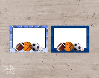 Basketball Party Food Tent Labels Place Cards Printable DIY | Etsy