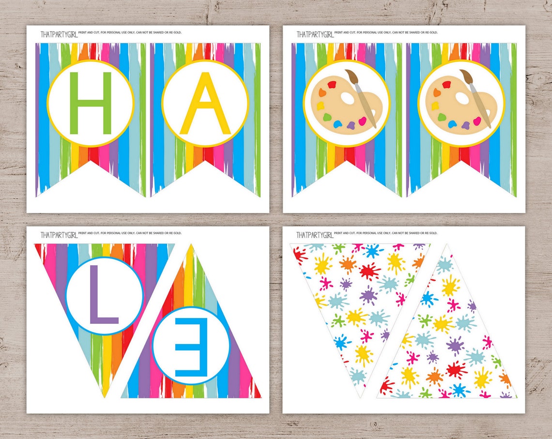 Art Party Art Party Banner Art Party Decorations Painting - Etsy