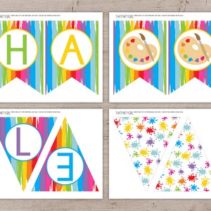 Art Party, Art Party Banner, Art Party Decorations, Painting Party ...