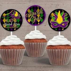 Mardi Gras Masquerade Party Favor Tags - Digital Printable Download ...