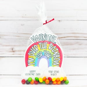 Kids Valentine Cards, I'm Over the Rainbow for You, Rainbow Valentine's ...