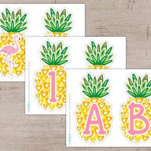 Pineapple Flamingo Party Banner, Tropical Luau Birthday Party Banner ...