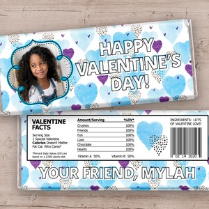 Kids Valentine's Day Candy Bar Wrappers - Hearts Party Favors Candy Bar ...