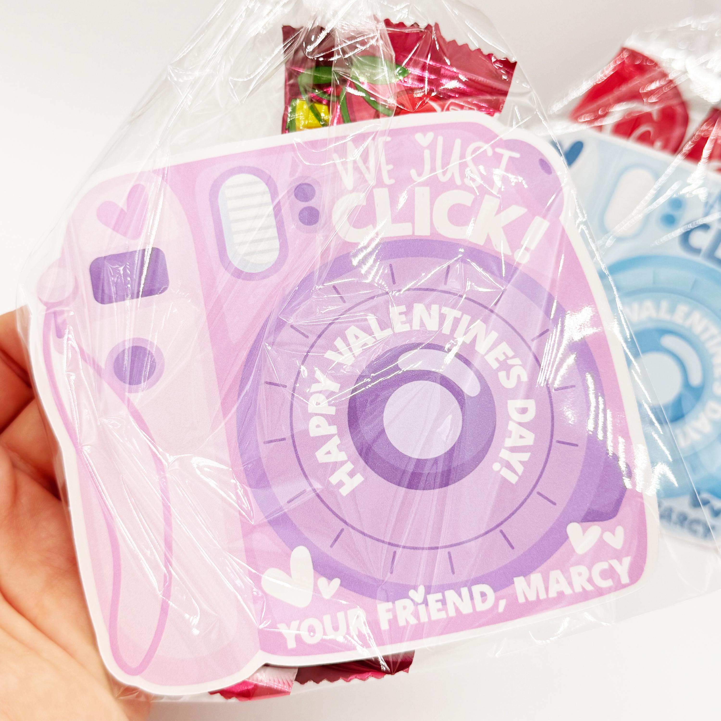 Kids Instant Camera Valentines Cards, We Just Click Valentine's Day ...