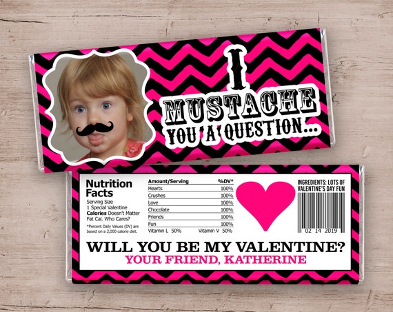 Printable Mustache Valentine Lollipop