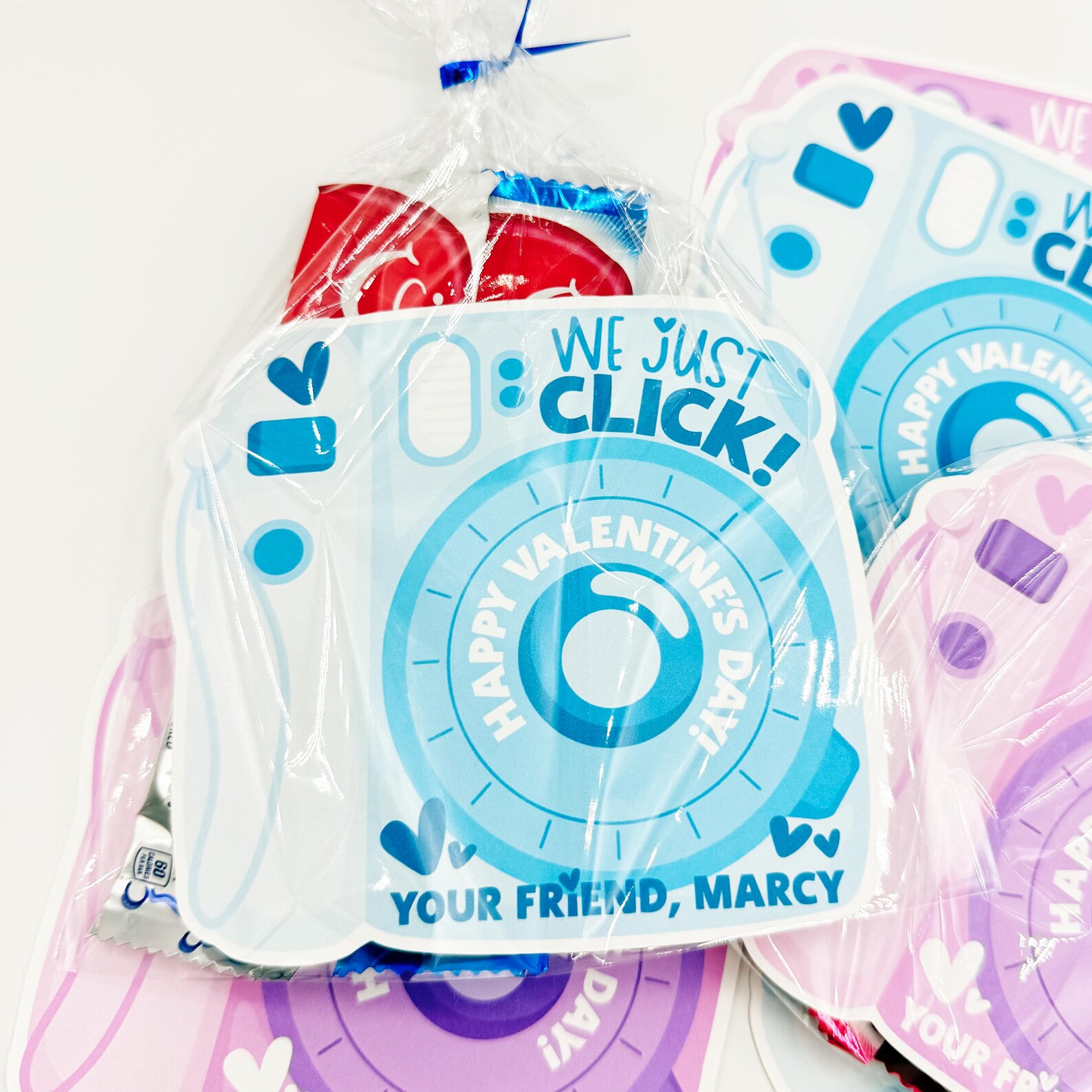 Kids Instant Camera Valentines Cards, We Just Click Valentine's Day ...