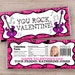 Valentine Candy Bar Wrappers, You Rock Valentine, Girls Rock Valentines ...