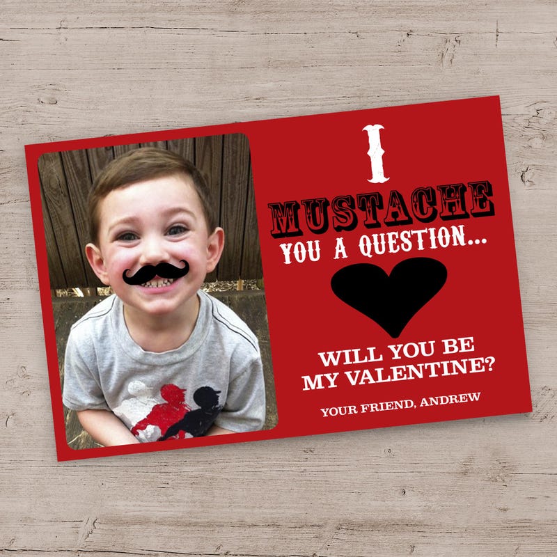 Mustache Valentine - Etsy