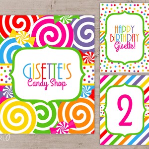 DIY Candy Shop Birthday Party Signs Door Sign Digital U Print - Etsy