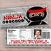 Ninja Candy Bar Wrapper Ninja Party Favors Ninja Thank You - Etsy