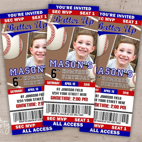 Ticket Style Invitations - Etsy