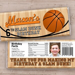 Basketball Birthday Party Candy Bar Wrappers Favors, Basketball Baby ...