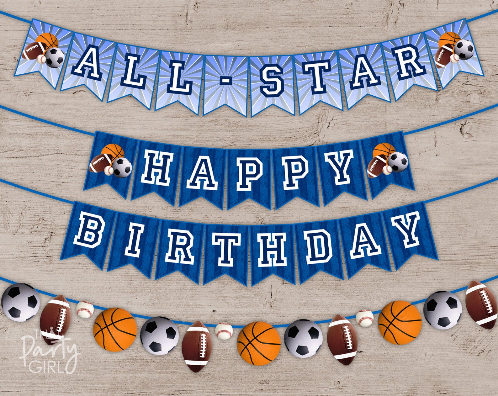 ALLSTAR Party Banner DIY Digital U Print Instant Download | Etsy