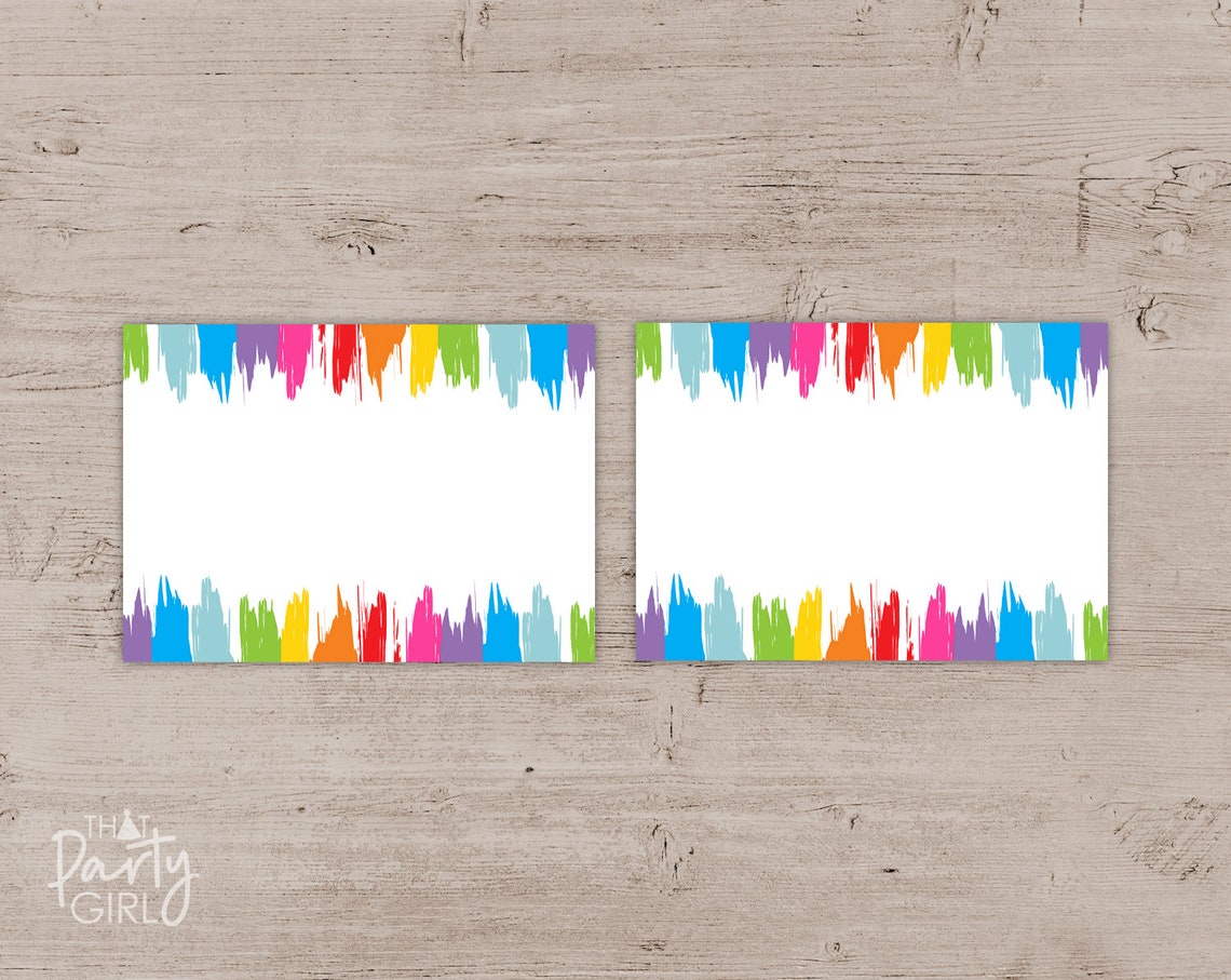 Art Party Art Party Food Labels Art Party Decorations Art - Etsy