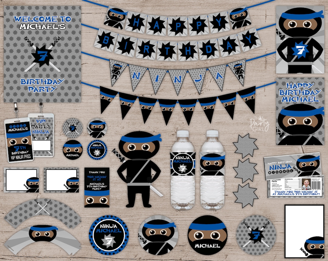 Ninja Party Favors, Ninja Birthday Party, Ninja Party Decorations ...