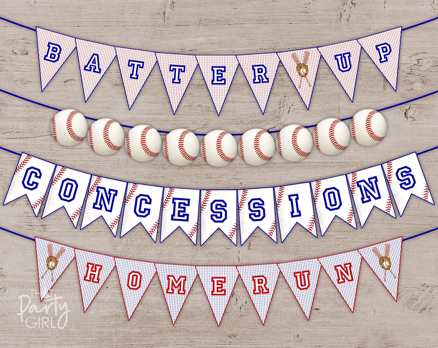 Baseball Party Banner - DIY Digital U Print - Instant Download - Etsy