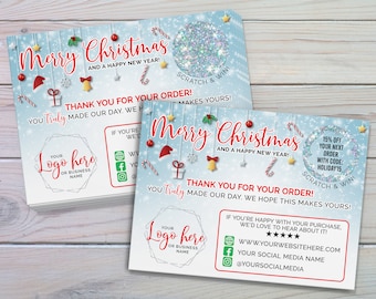 Custom Scratch off Thank You Cards, Small Business Thank You, Customer ...