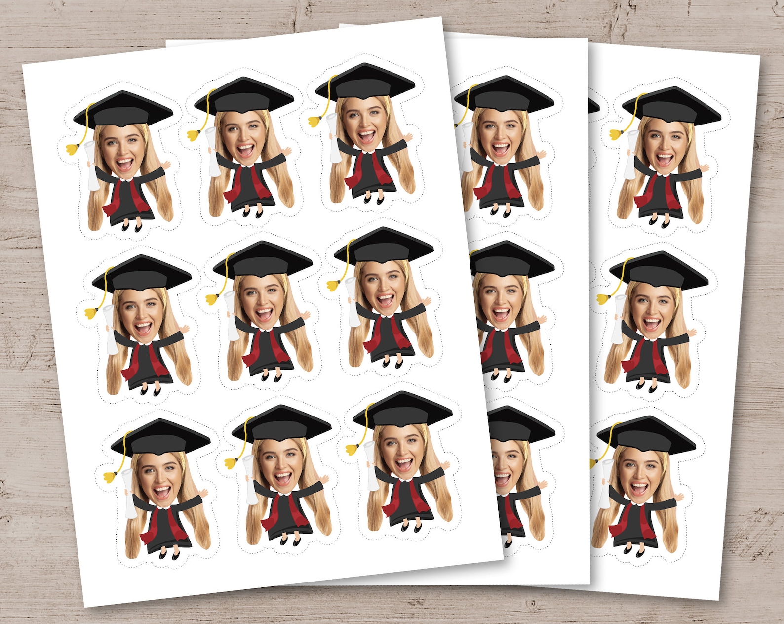 Printable Graduation Photo Cupcake Toppers Graduation Party - Etsy