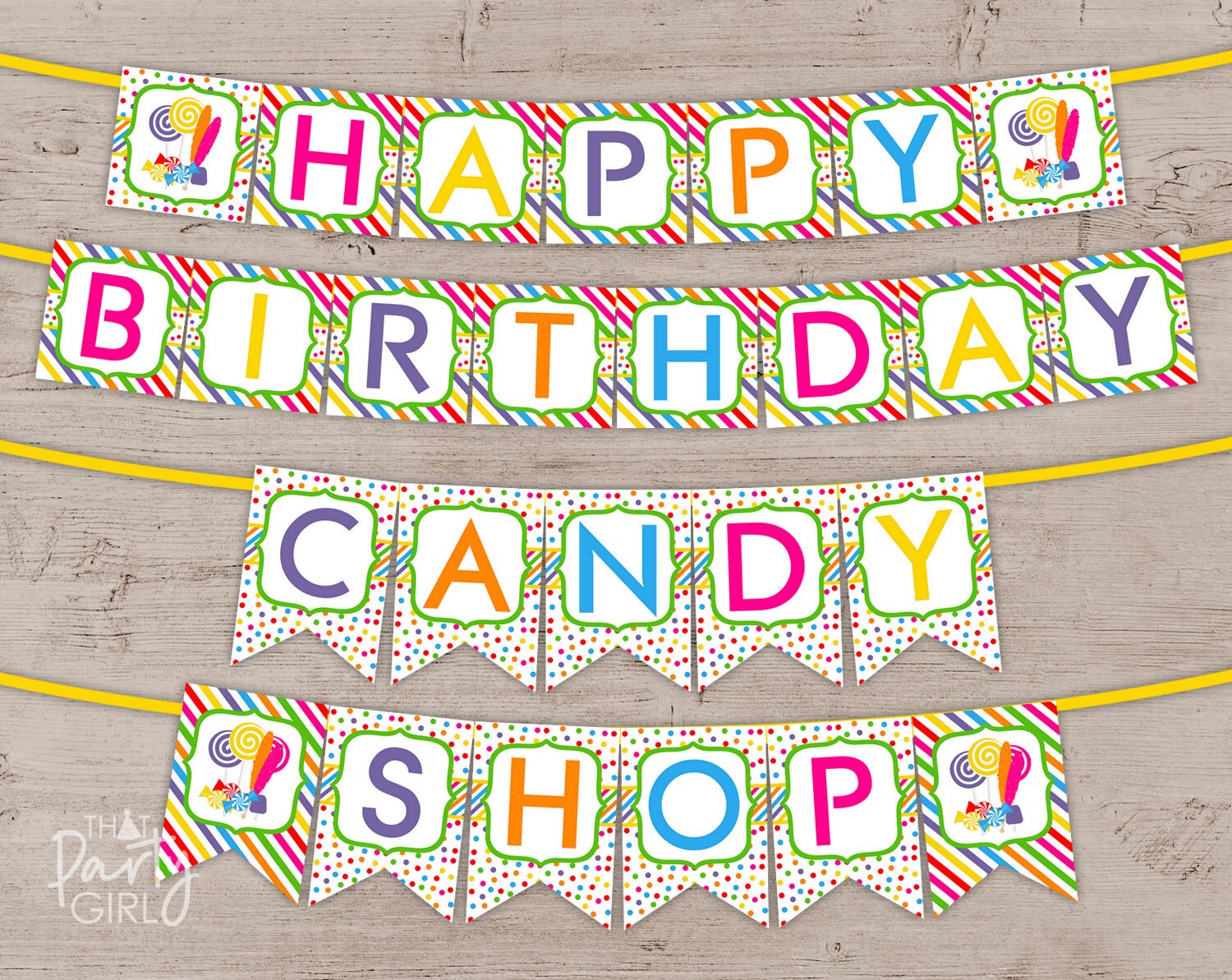 Candy Shop Birthday Party Invitations Digital U Print | Etsy