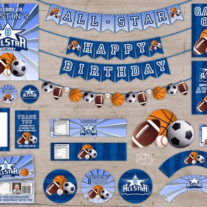 ALLSTAR Party Banner - DIY Digital U Print - Instant Download - Etsy