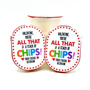 Valentine Chips Stickers, Kids Valentine's Day, You're All That and a ...