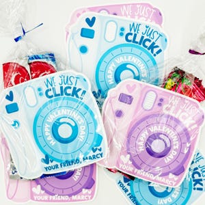 Kids Instant Camera Valentines Cards, We Just Click Valentine's Day ...