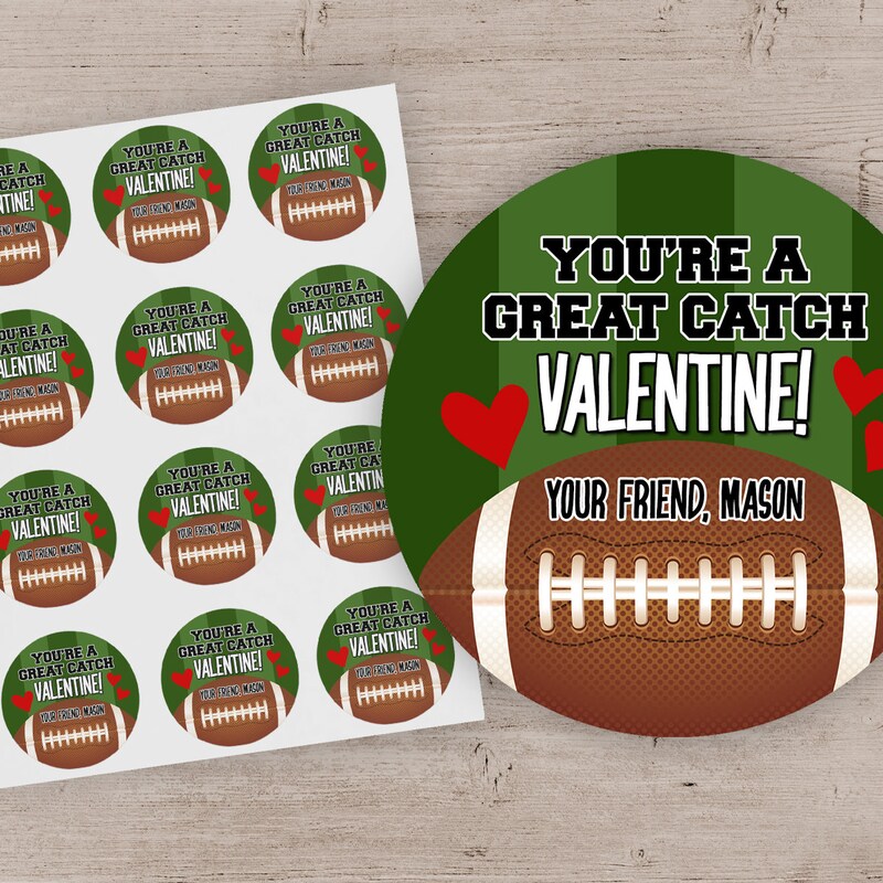 Football Valentine - Etsy