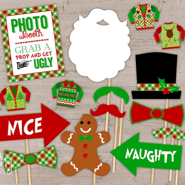 Ugly Sweater Photo Booth Props - Etsy