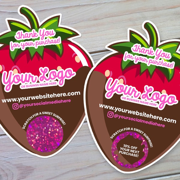 Strawberry Business Cards - Etsy