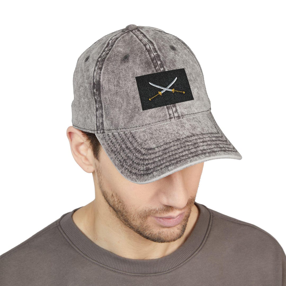 Crossed Swords Embroidery Cap | Vintage Washed Hat - Etsy