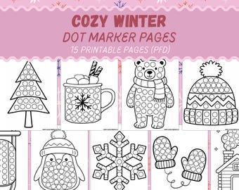 Cozy Winter Dot Marker Pages: Seasonal Fine Motor Activities (printable ...