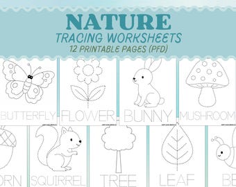 Nature Tracing Worksheets: Woodland & Meadow Fine Motor Practice ...