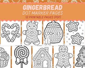 Gingerbread Dot Marker Pages: Holiday Cookie Fine Motor Activity ...