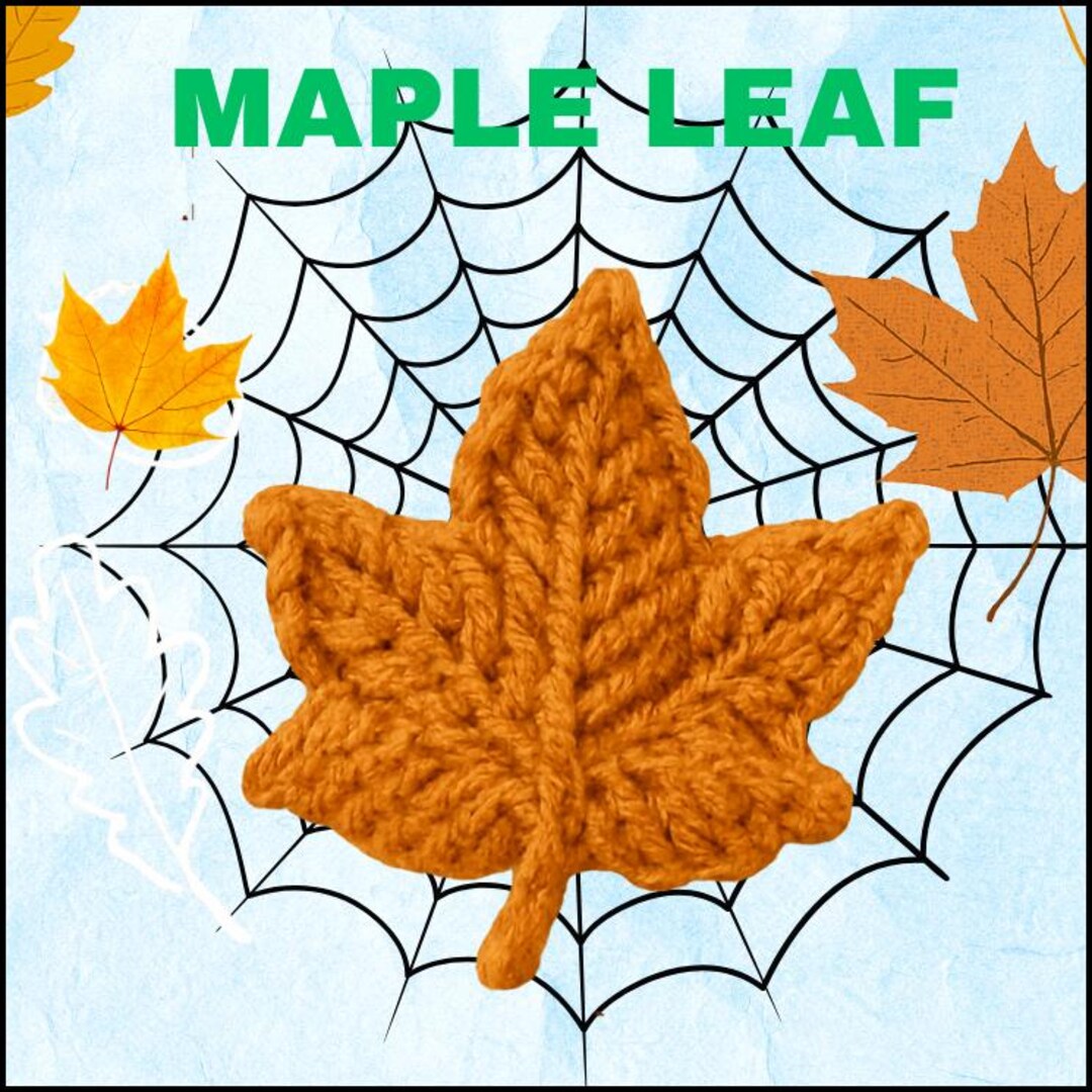 Crochet Maple Leaf Coaster Pattern: Beginner-friendly PDF (digital ...