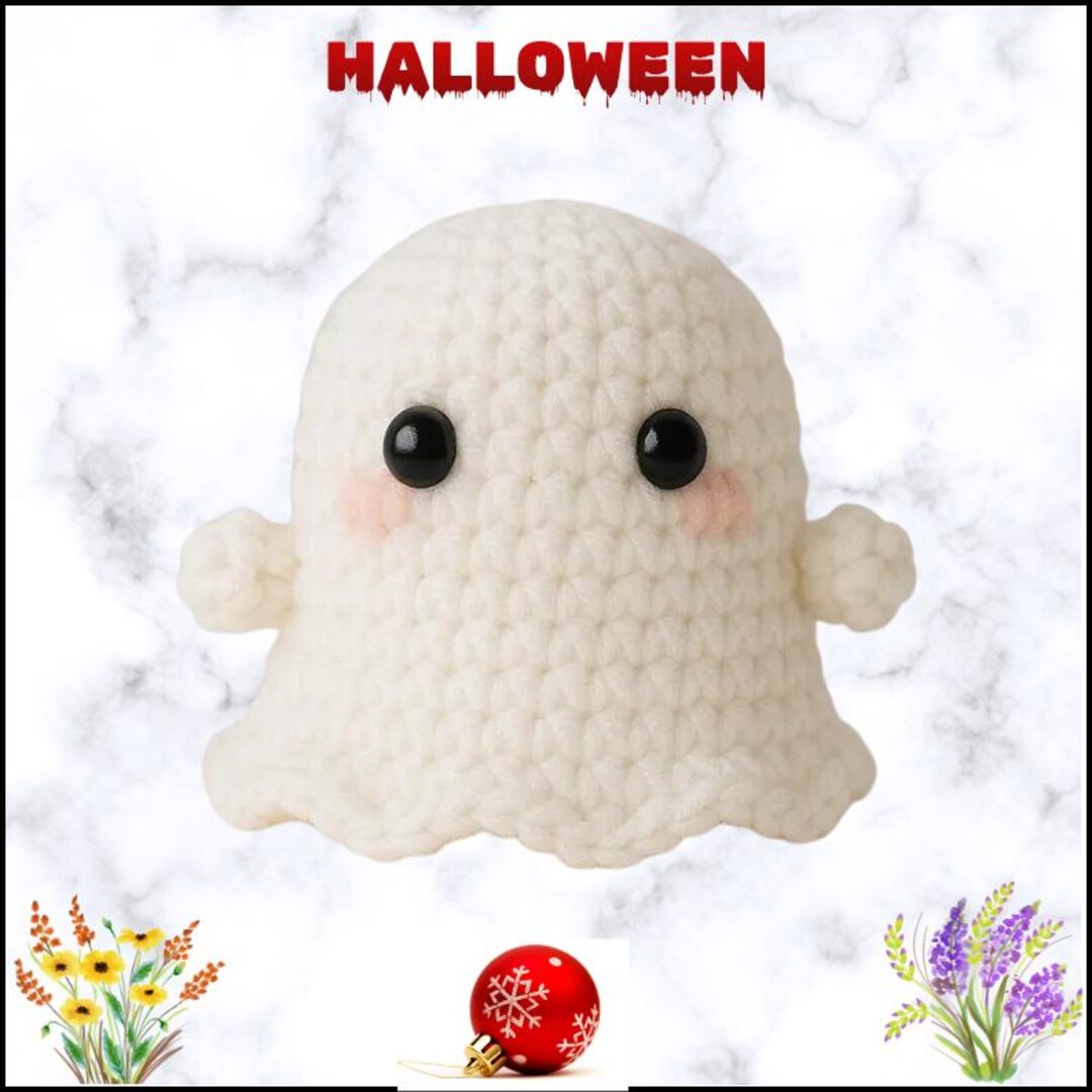 No-sew Ghost Amigurumi Crochet Pattern: Halloween Decor (PDF Download ...