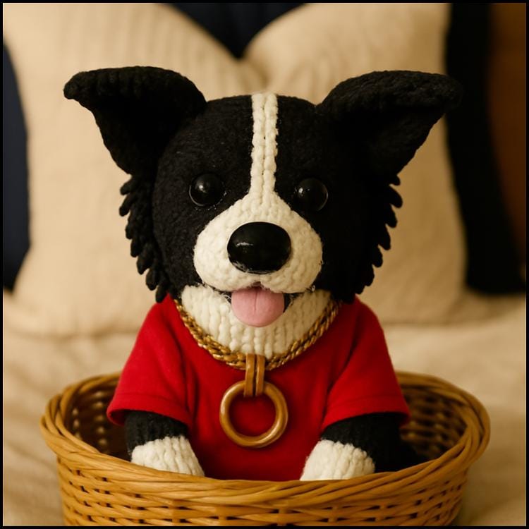 Border Collie Crochet Pattern: Amigurumi Puppy PDF Tutorial (digital ...