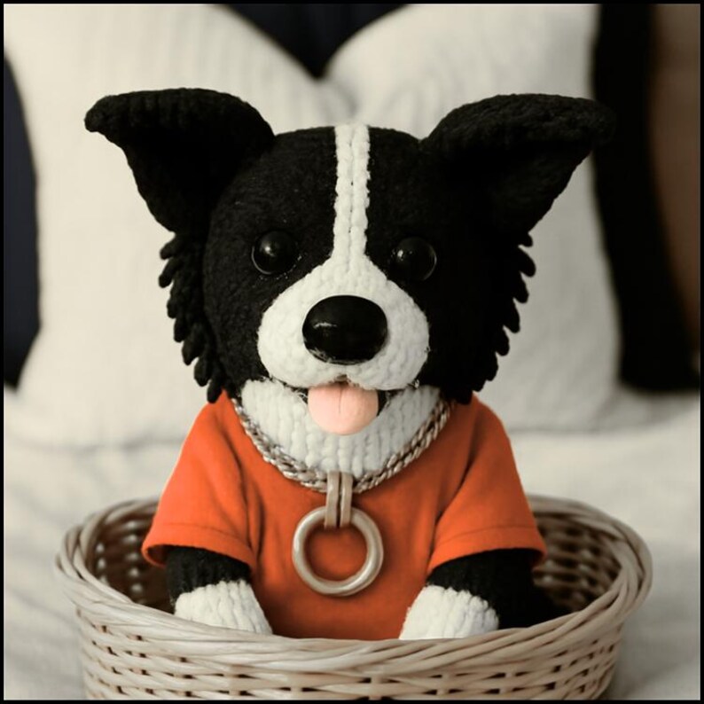 Border Collie Crochet Pattern: Amigurumi Puppy PDF Tutorial (digital ...