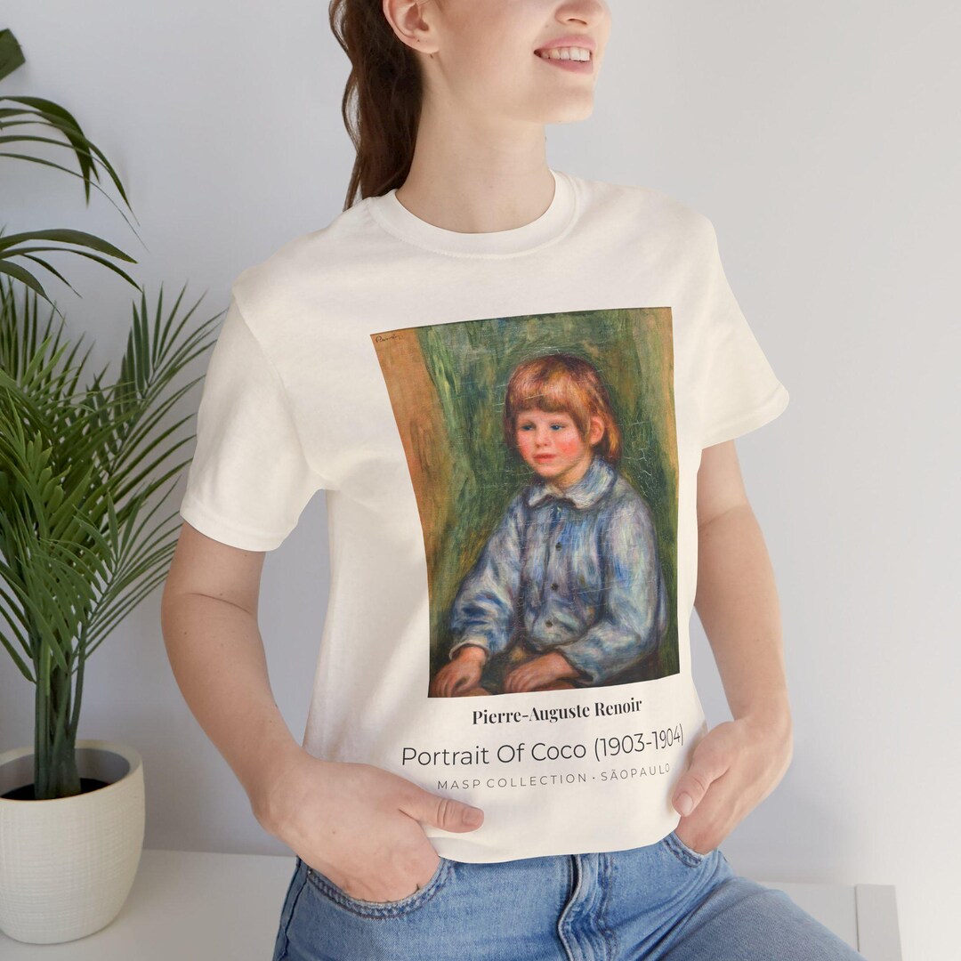 Renoir Portrait of Coco Tee, Art History Gift, Light Academia - Etsy