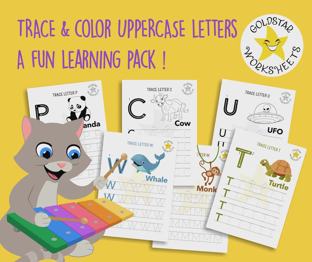 Uppercase Letter Tracing Worksheets – A–Z Alphabet Practice - High ...