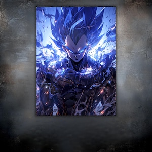 Vegeta Ultra Ego Metal Wall Art – Dragon Ball UV Print on Metal, Custom ...