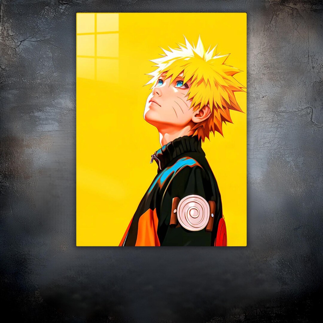 Naruto Uzumaki Minimalist Metal Wall Art | UV Print on Steel | Custom ...