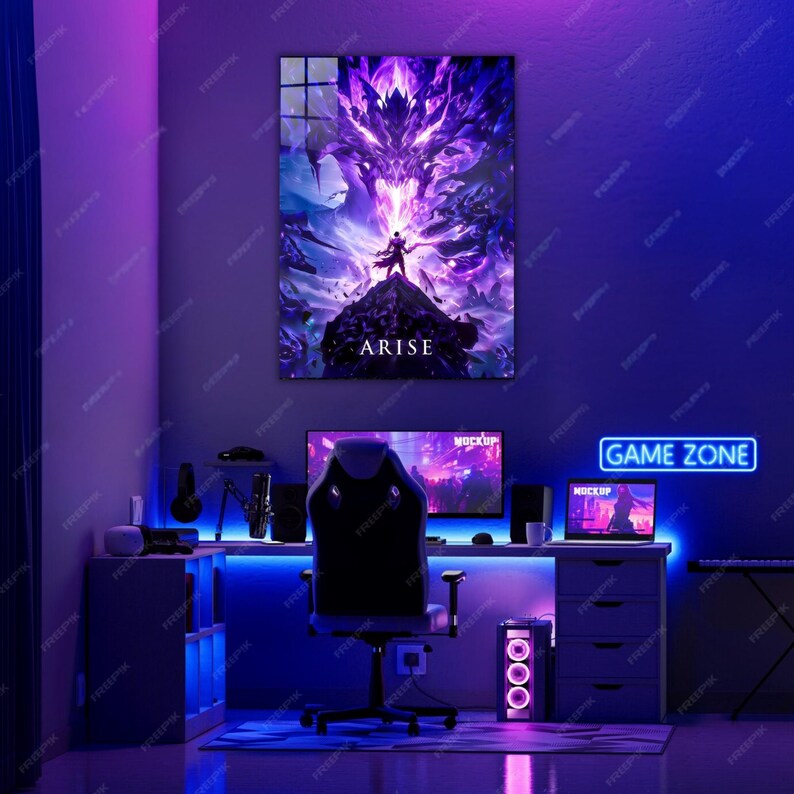 Solo Leveling Arise Metal Wall Art | Anime UV Print on Metal ...