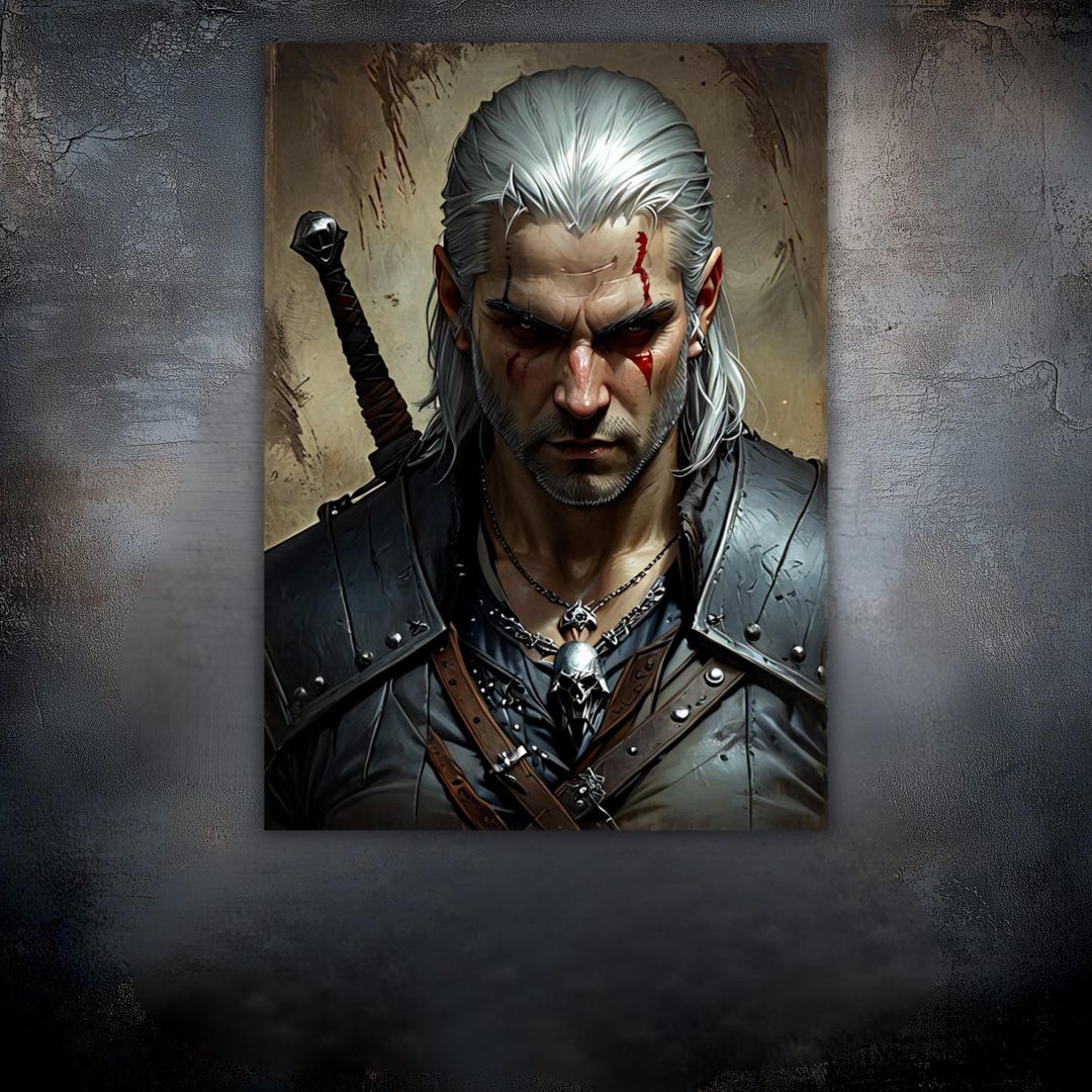 The Witcher Geralt Metal Poster - Gamer Room Wall Decor - Video Game ...