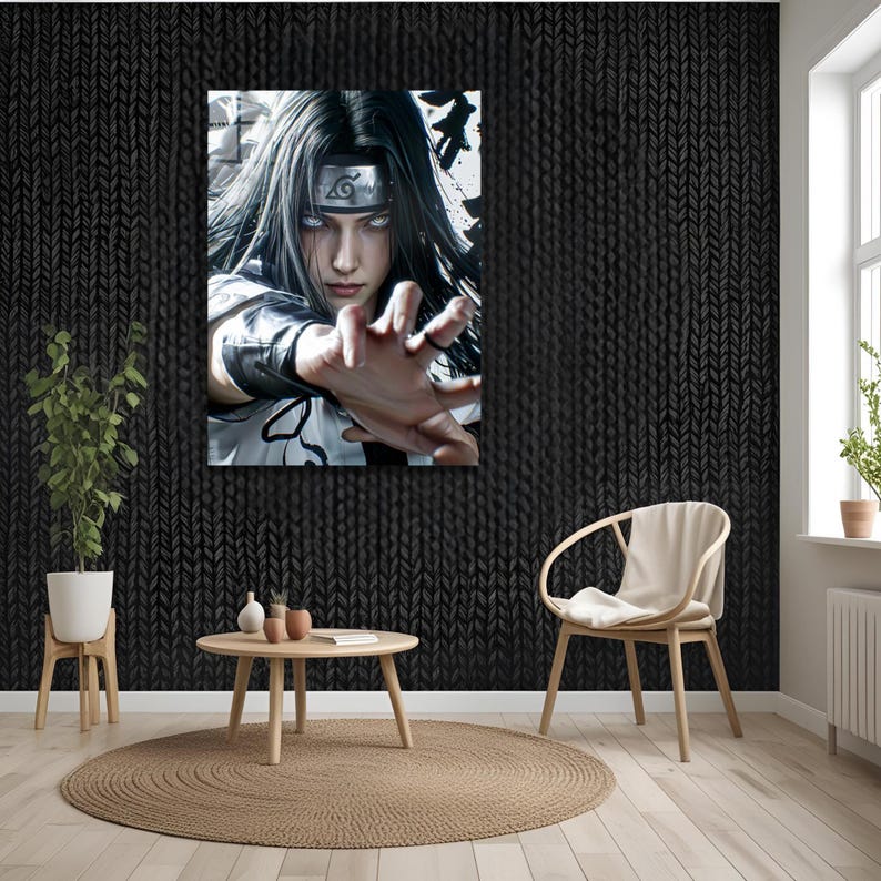 Custom Neji Hyuga Street Style Metal Wall Art | UV Printed Naruto Anime ...