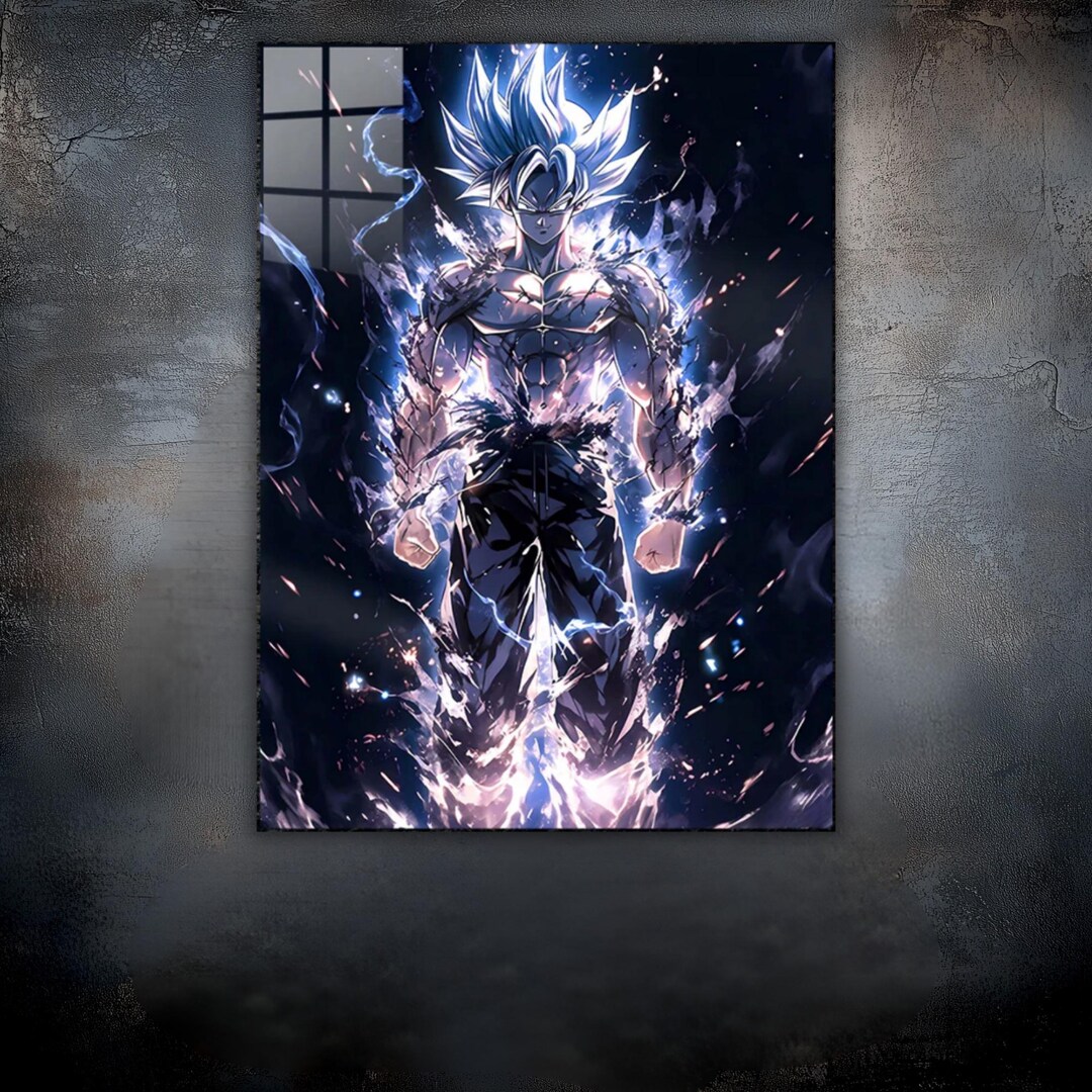 Invincible Goku Metal Wall Art | Ultra Instinct Anime Decor | Custom UV ...