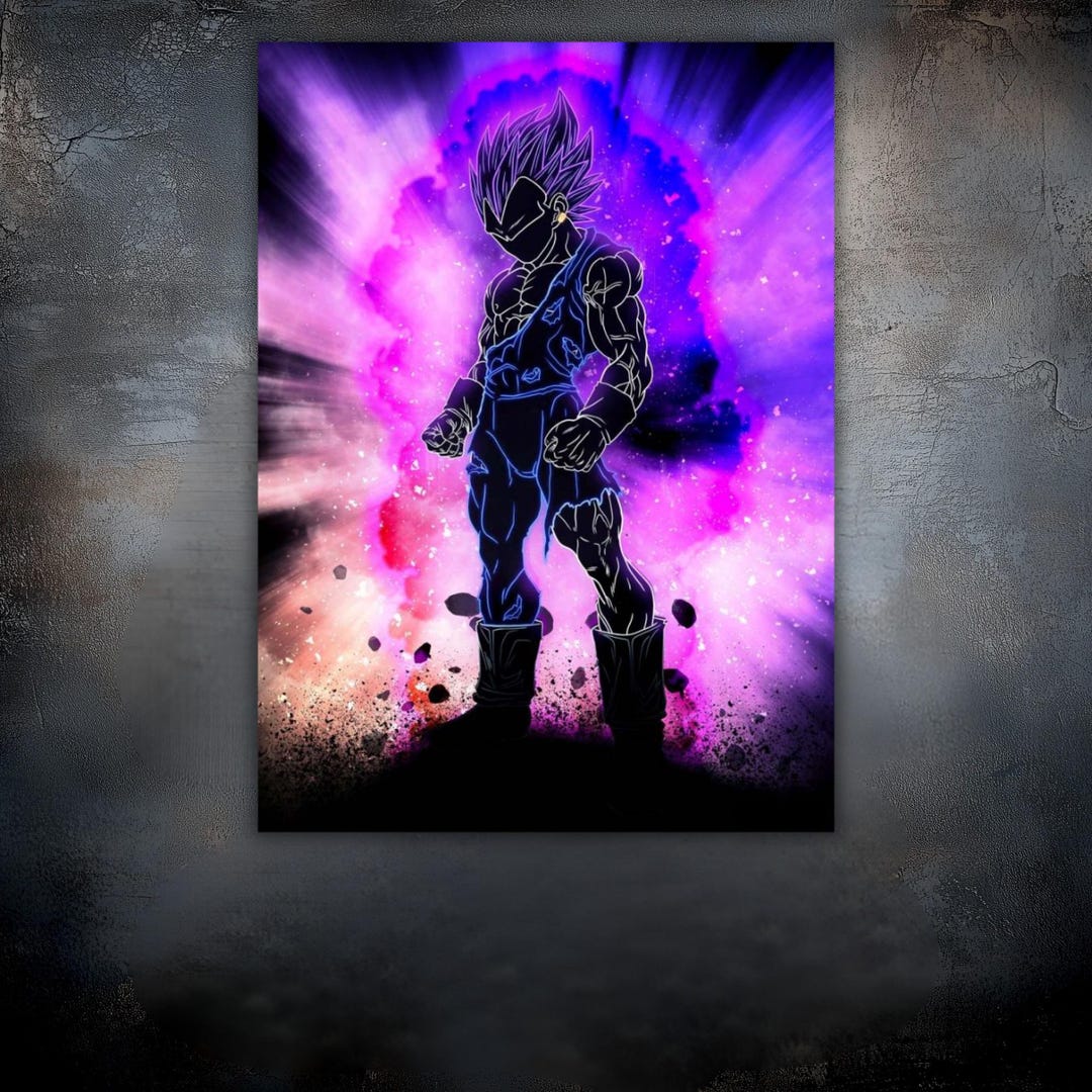 Ultra Ego Vegeta Metal Wall Art – Customizable UV Print Anime Decor ...