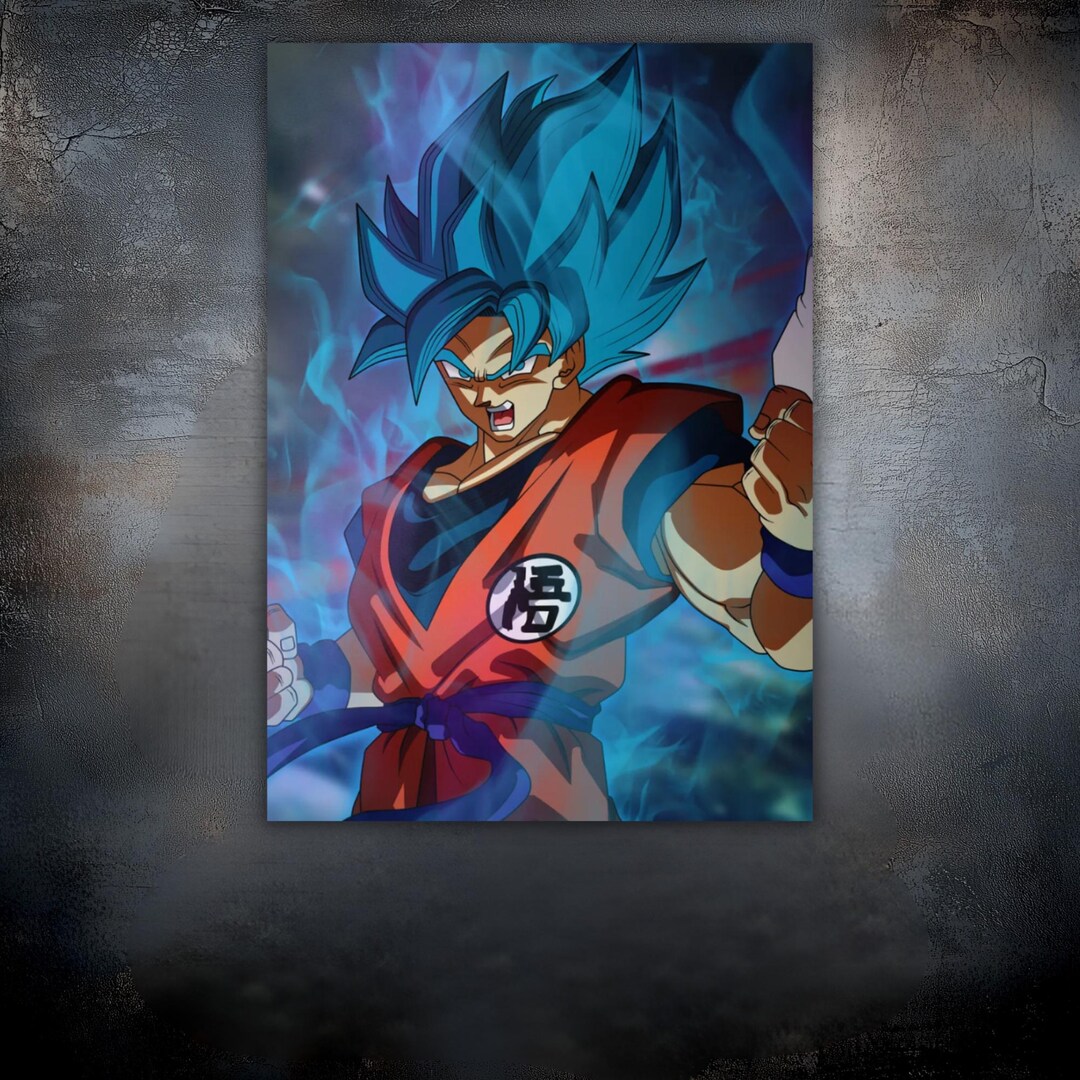 Goku Metal Wall Art – UV Printed Dragon Ball Poster, Super Saiyan Anime ...