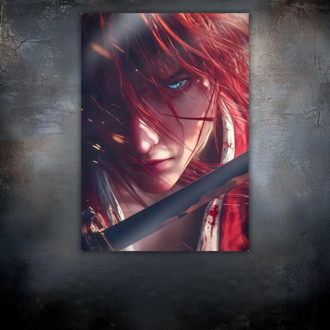 Rurouni Kenshin Metal Wall Art | UV Printed Modern Anime Poster ...