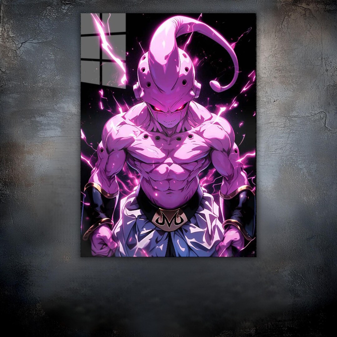Majin Buu Dragon Ball UV Metal Wall Art – Customizable Anime Decor ...