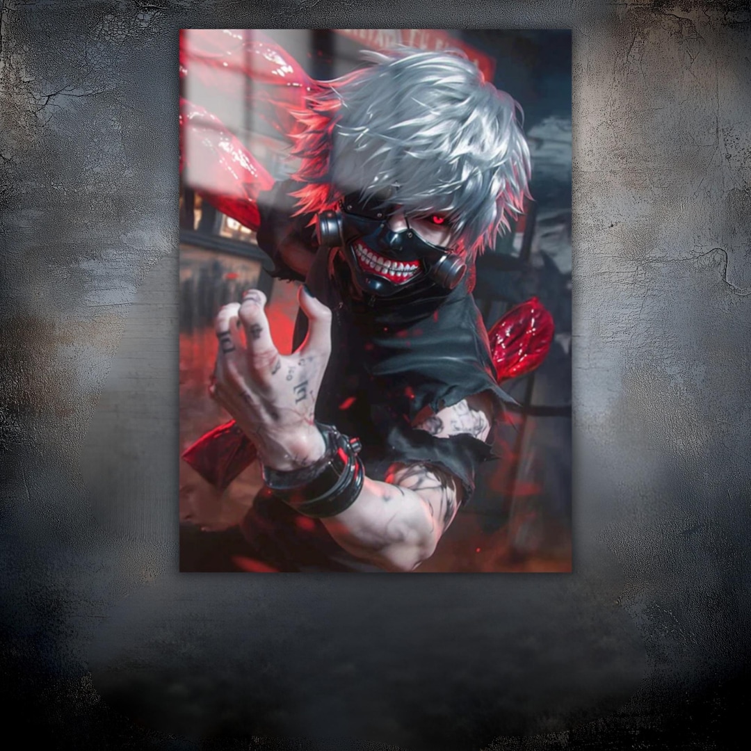 Tokyo Ghoul Ken Kaneki Metal Wall Art | UV Printed Anime Poster | Dark ...